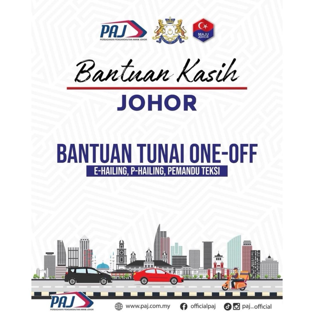SEMAKAN BANTUAN KASIH JOHOR PEMANDU E-HAILING, P-HAILING DAN TEKSI DIBUKA HARI INI - MEDIA ...